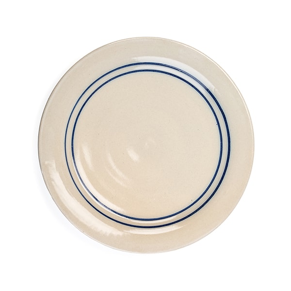 Heritage Blue Stripe Stoneware Dinner Plate | Lehman's