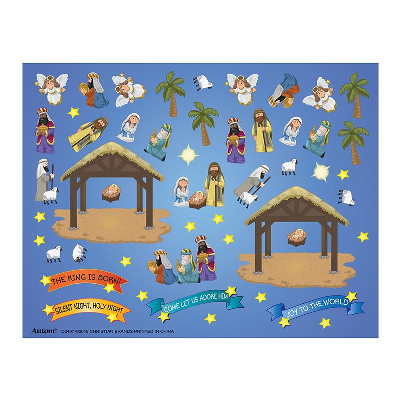 Nativity Sticker Ornament-36pk