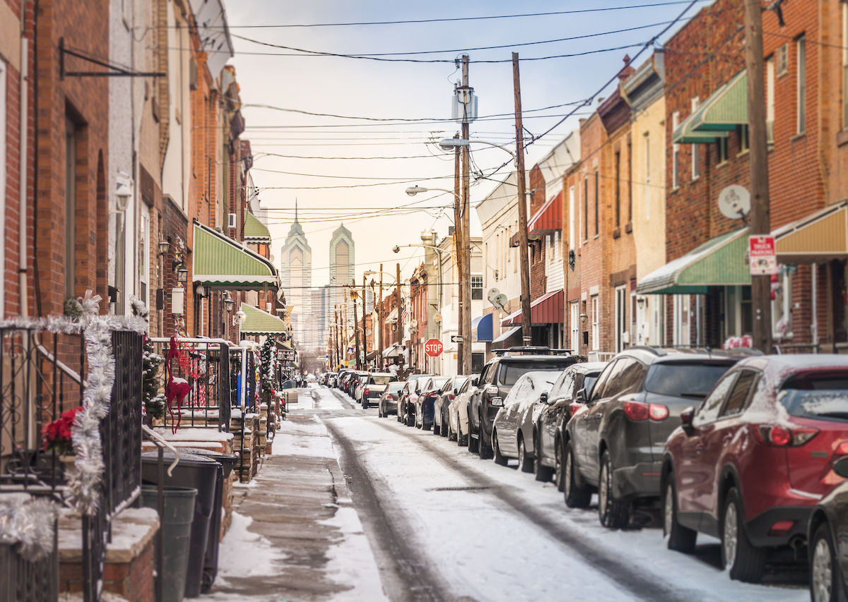 What happens in winter in Philadelphia