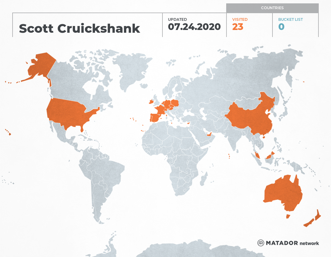 Scott Cruickshank’s Travel Map – Matador Network