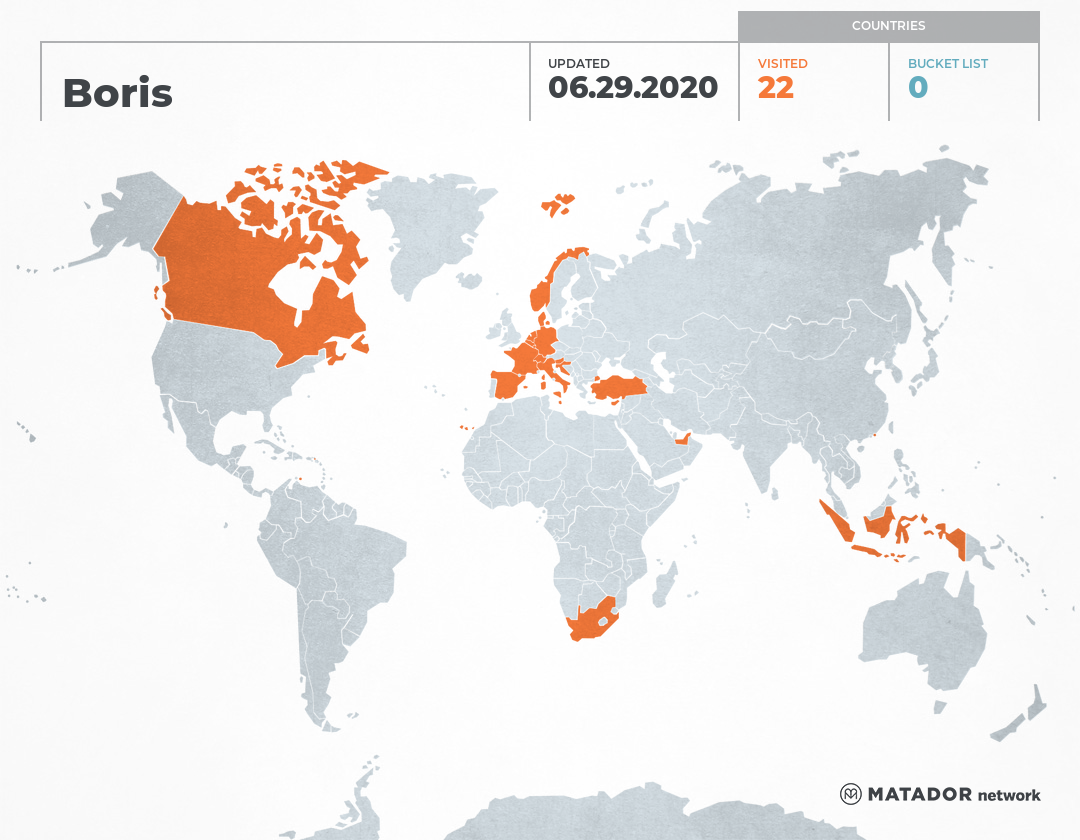 Boris’s Travel Map – Matador Network