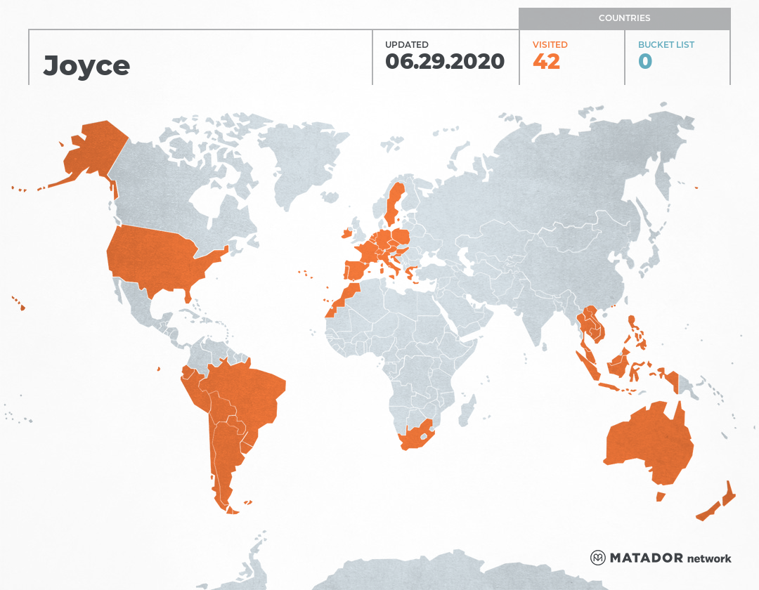 Joyce’s Travel Map – Matador Network