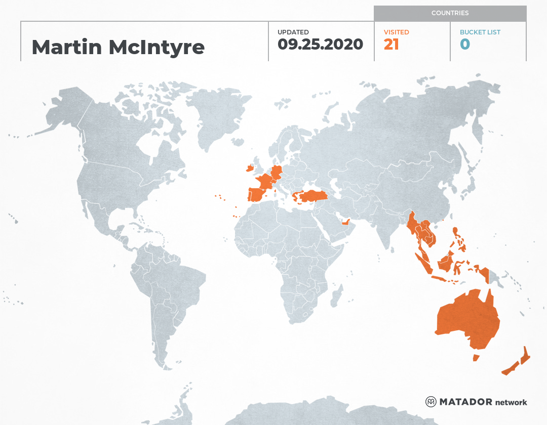 Martin McIntyre’s Travel Map – Matador Network