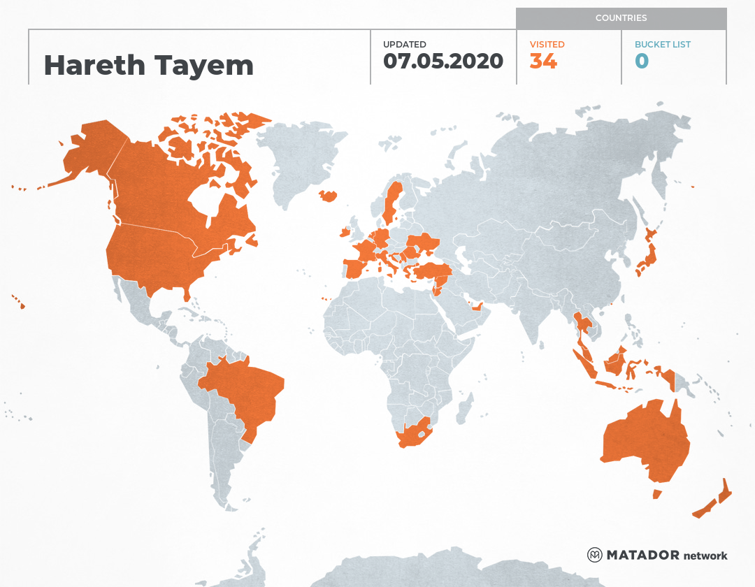 Hareth Tayem’s Travel Map – Matador Network