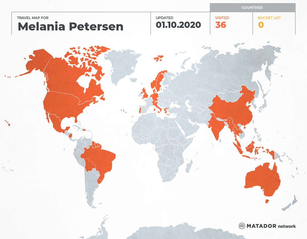 Melania Petersen’s Travel Map – Matador Network