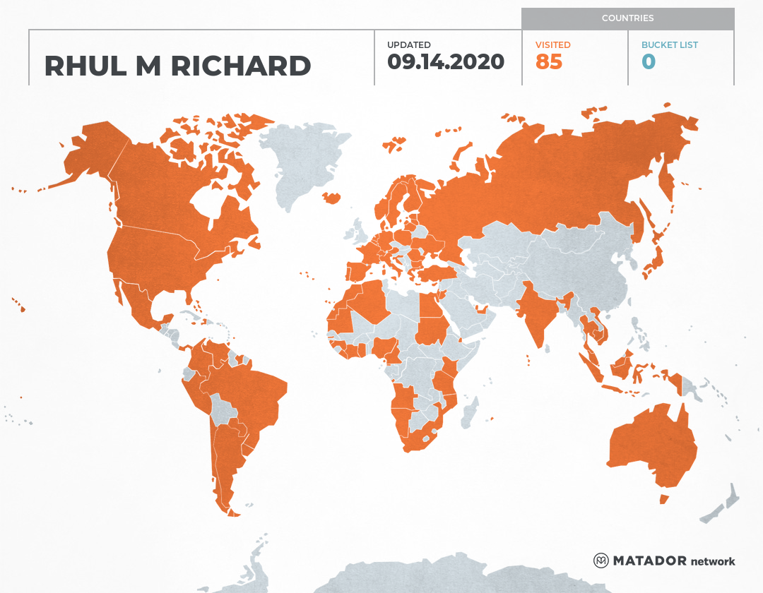 RHUL M RICHARD’s Travel Map – Matador Network