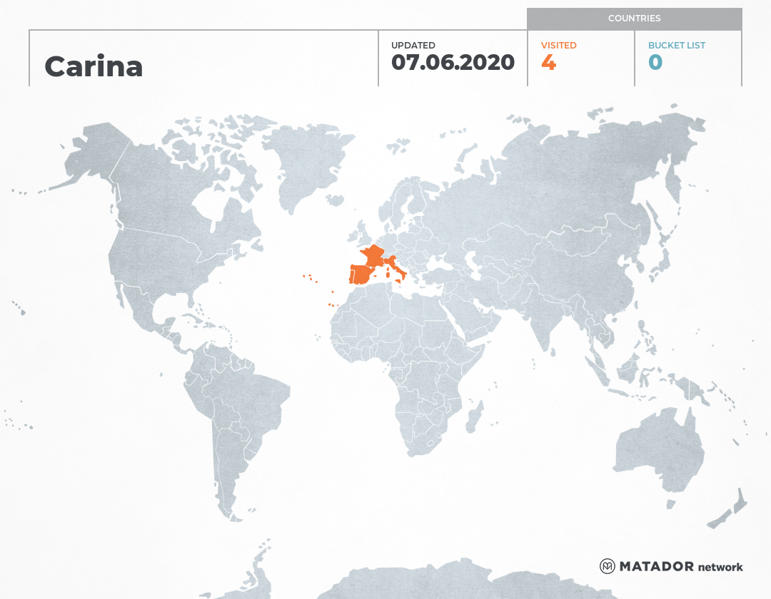 Carina’s Travel Map – Matador Network
