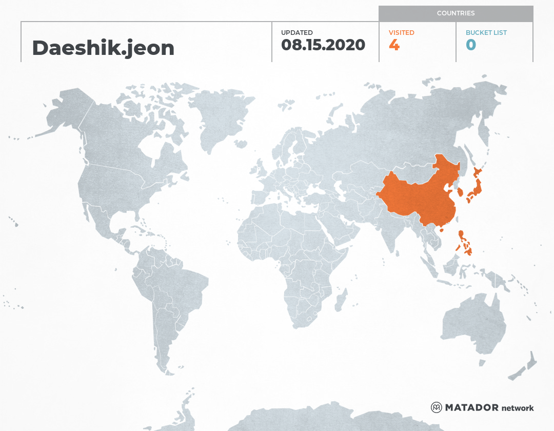 Daeshik.jeon’s Travel Map – Matador Network