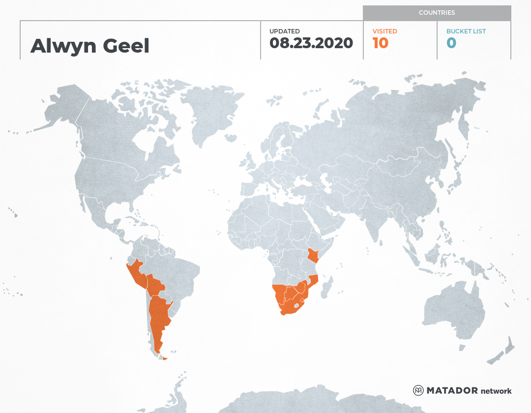 Alwyn Geel’s Travel Map – Matador Network