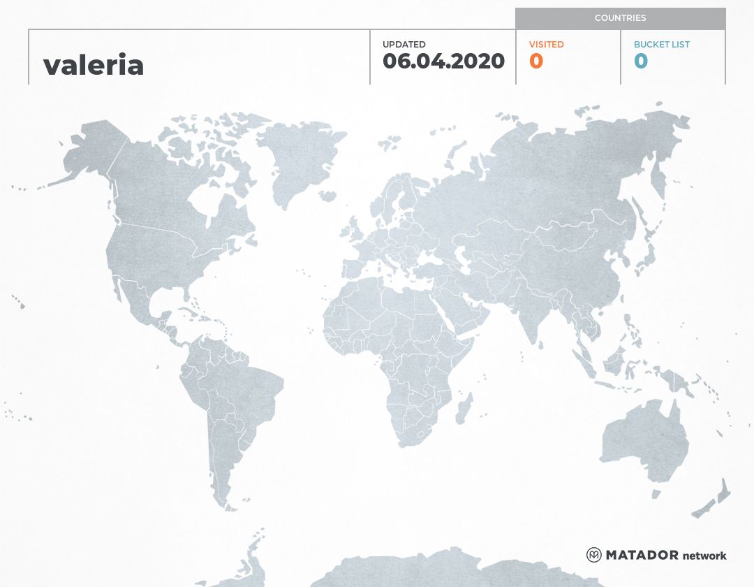 Valeria’s Travel Map – Matador Network