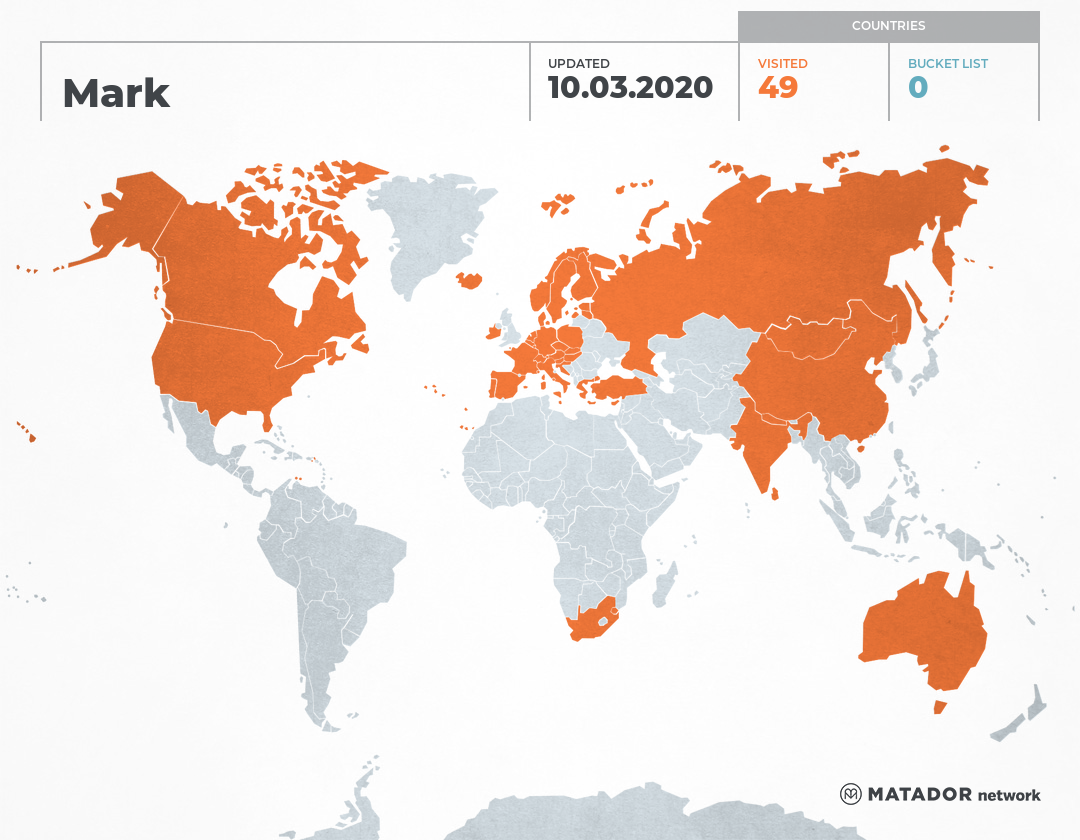 Mark’s Travel Map – Matador Network