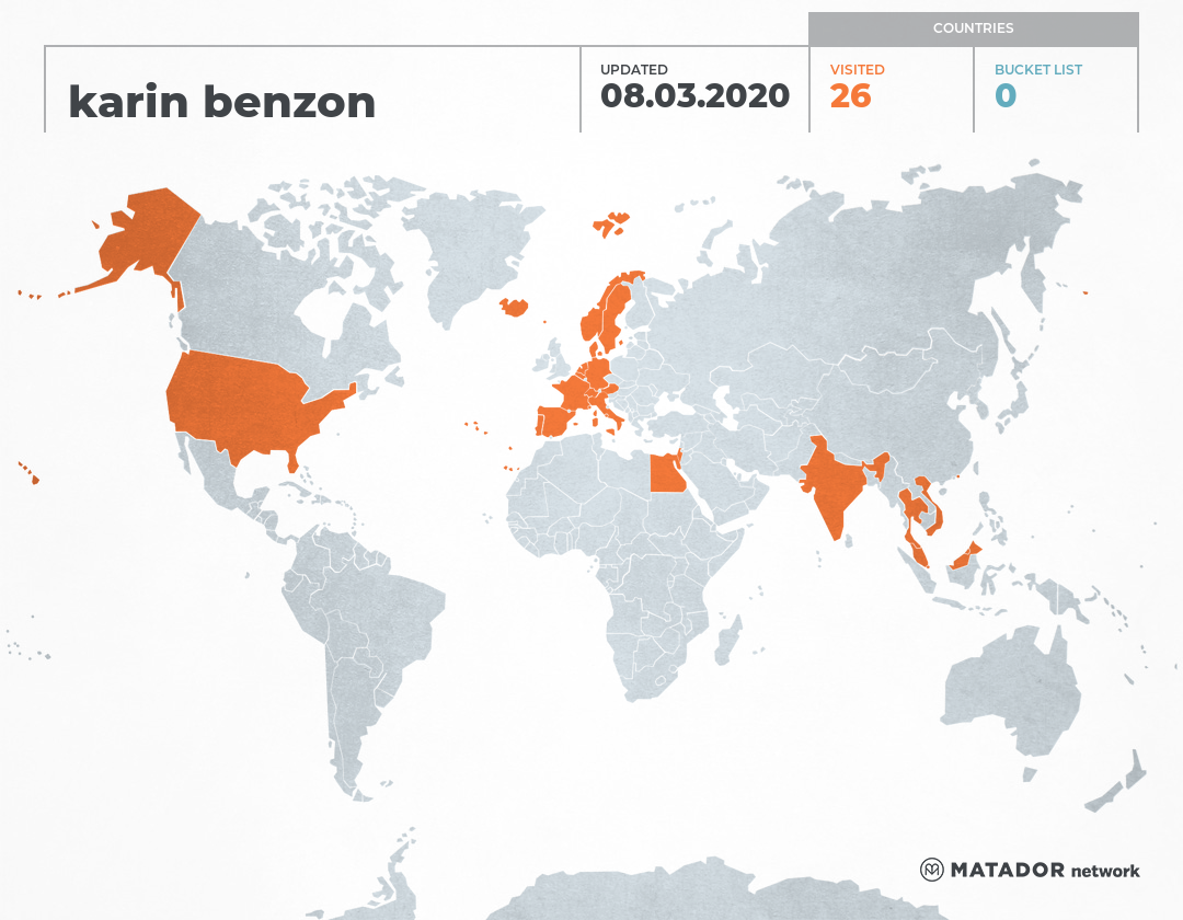 Karin Benzon’s Travel Map – Matador Network