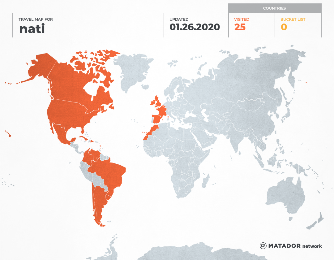 Nati’s Travel Map – Matador Network