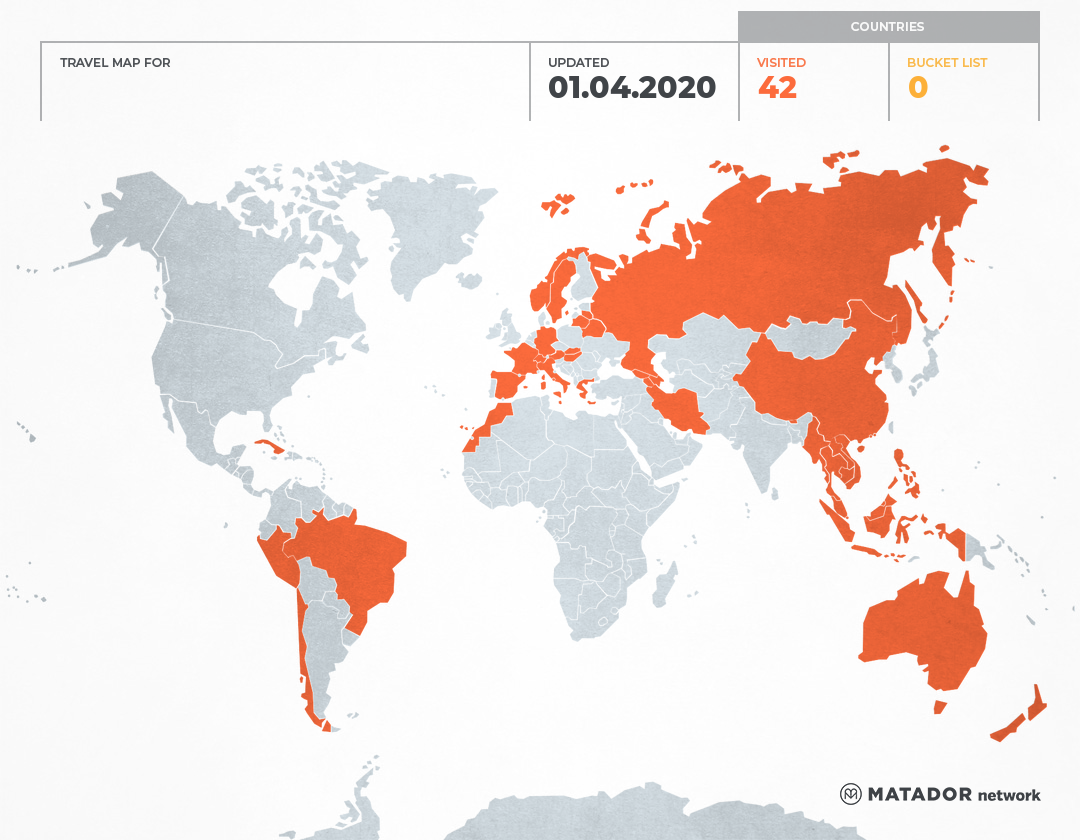 Hendra’s Travel Map – Matador Network