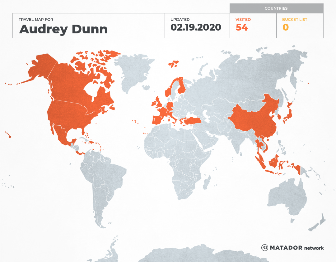Audrey Dunn’s Travel Map – Matador Network
