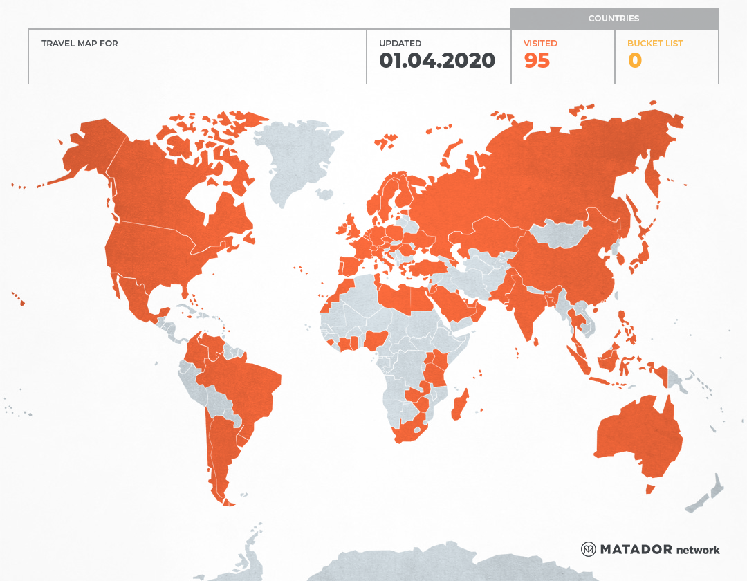 Gavin Rudd’s Travel Map – Matador Network