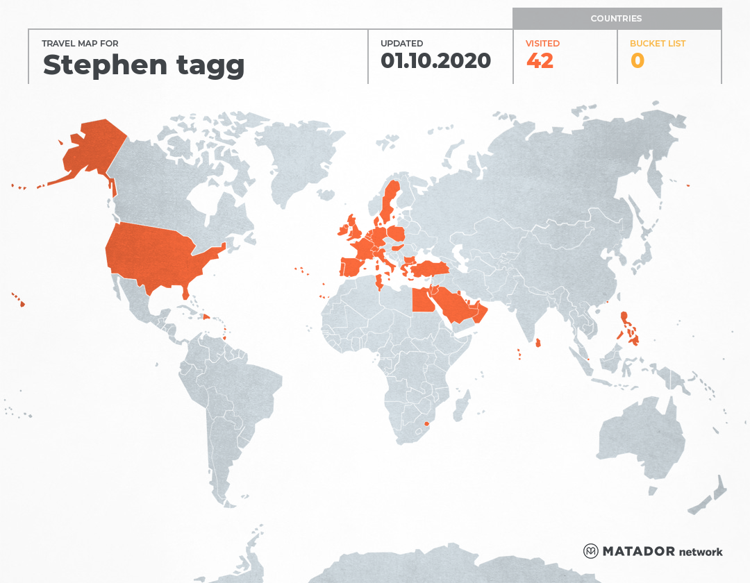 Stephen Tagg’s Travel Map – Matador Network