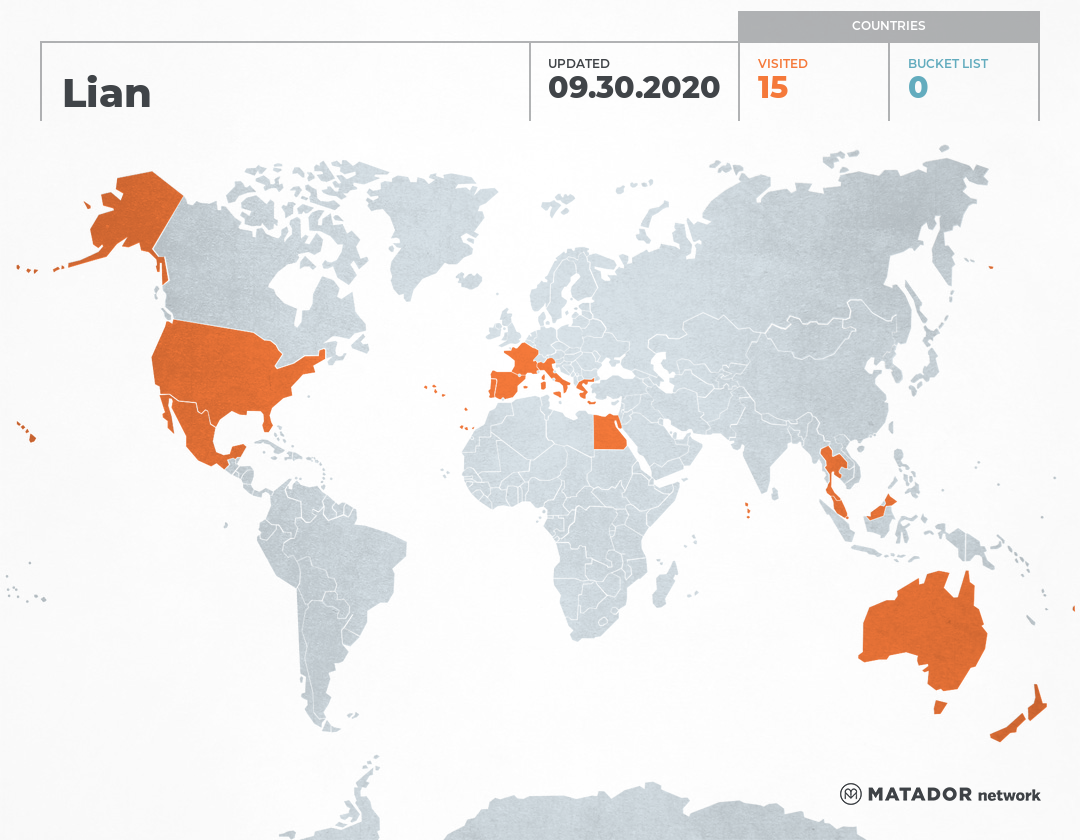 Lian’s Travel Map – Matador Network