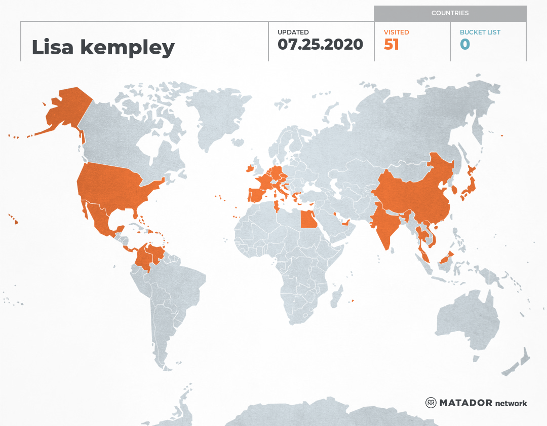 Lisa Kempley’s Travel Map – Matador Network