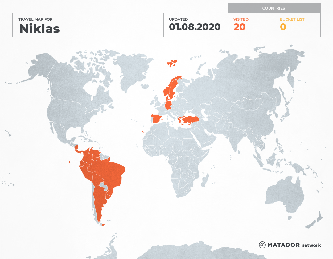 Niklas’s Travel Map – Matador Network