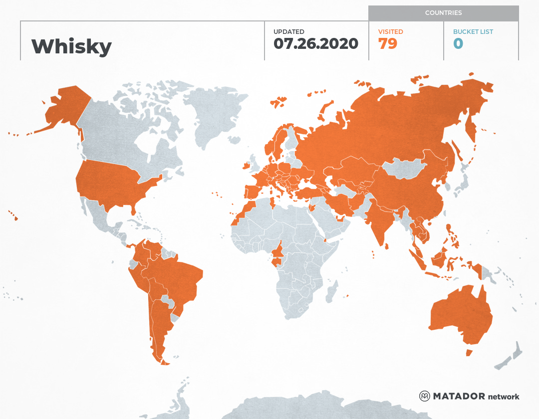 Whisky’s Travel Map – Matador Network