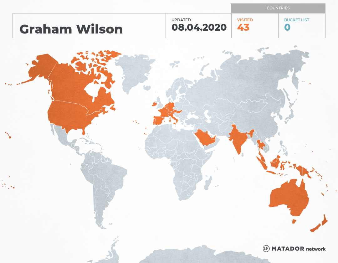 Graham Wilson’s Travel Map – Matador Network