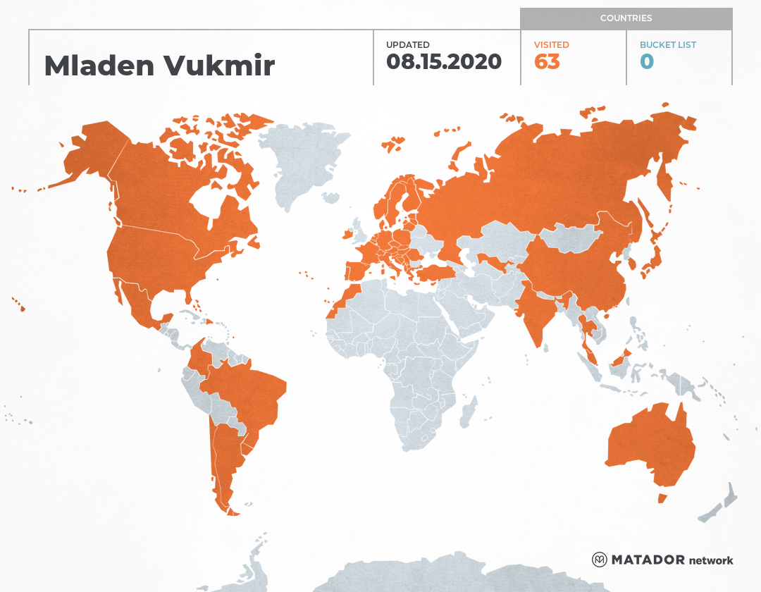 Mladen Vukmir’s Travel Map – Matador Network