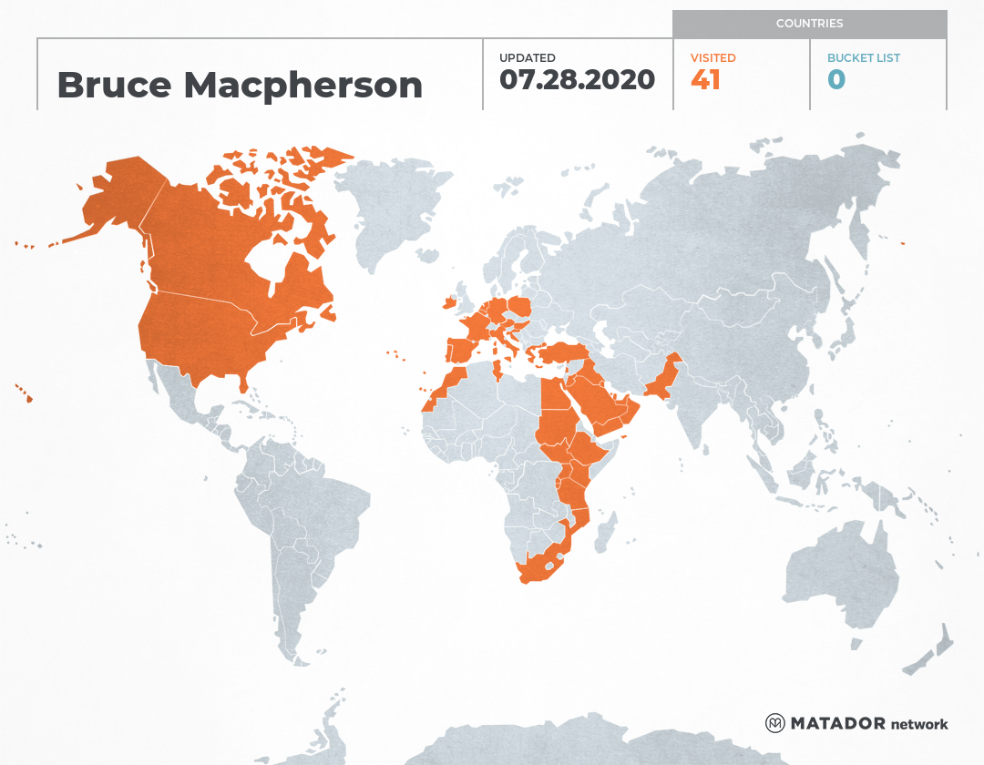 Bruce Macpherson’s Travel Map – Matador Network