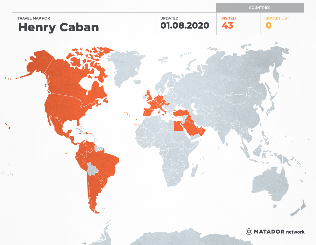 Henry Caban’s Travel Map – Matador Network