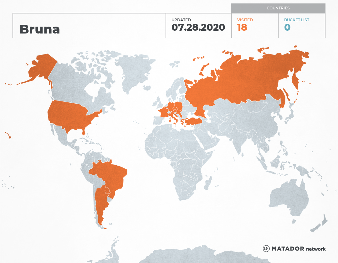 Bruna’s Travel Map – Matador Network