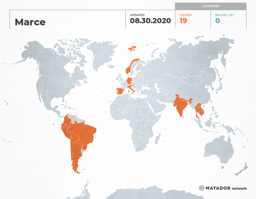 Marce’s Travel Map – Matador Network
