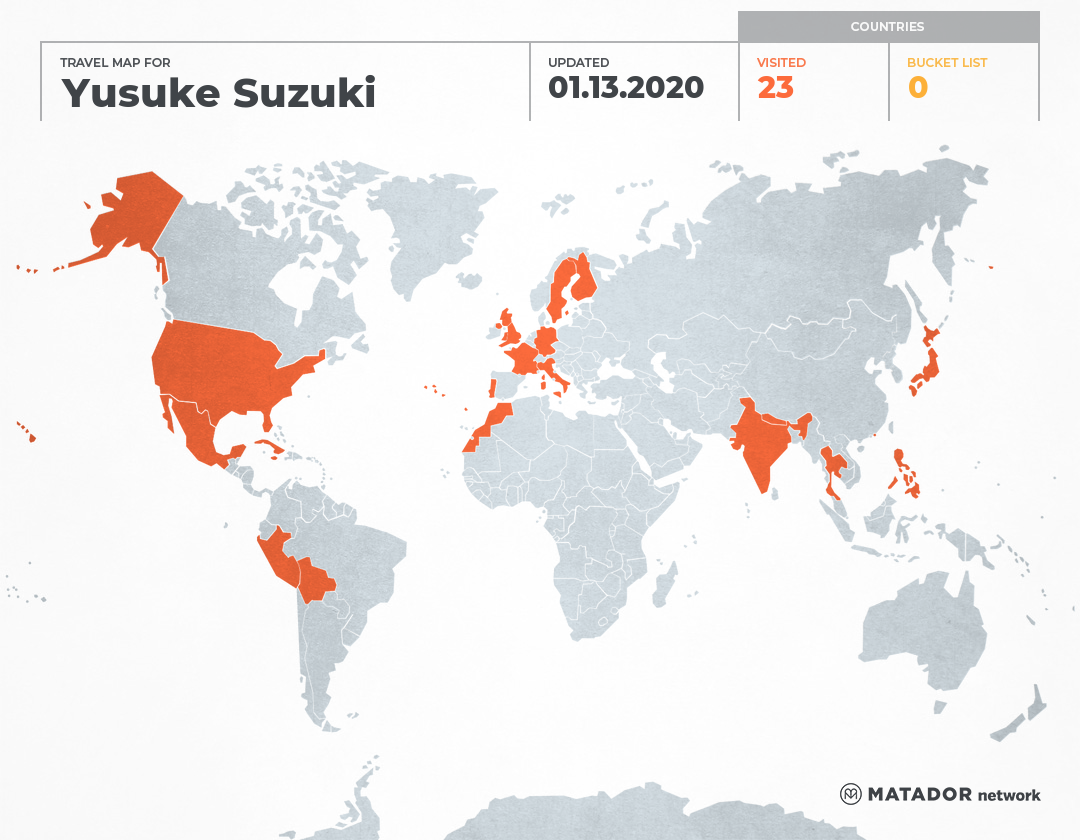 Yusuke Suzuki’s Travel Map – Matador Network