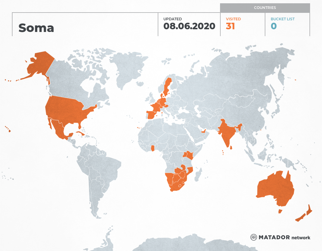 Soma’s Travel Map – Matador Network