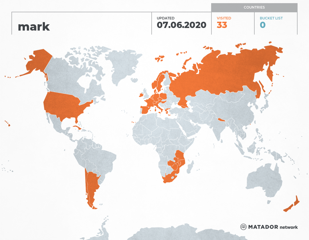 Mark’s Travel Map – Matador Network