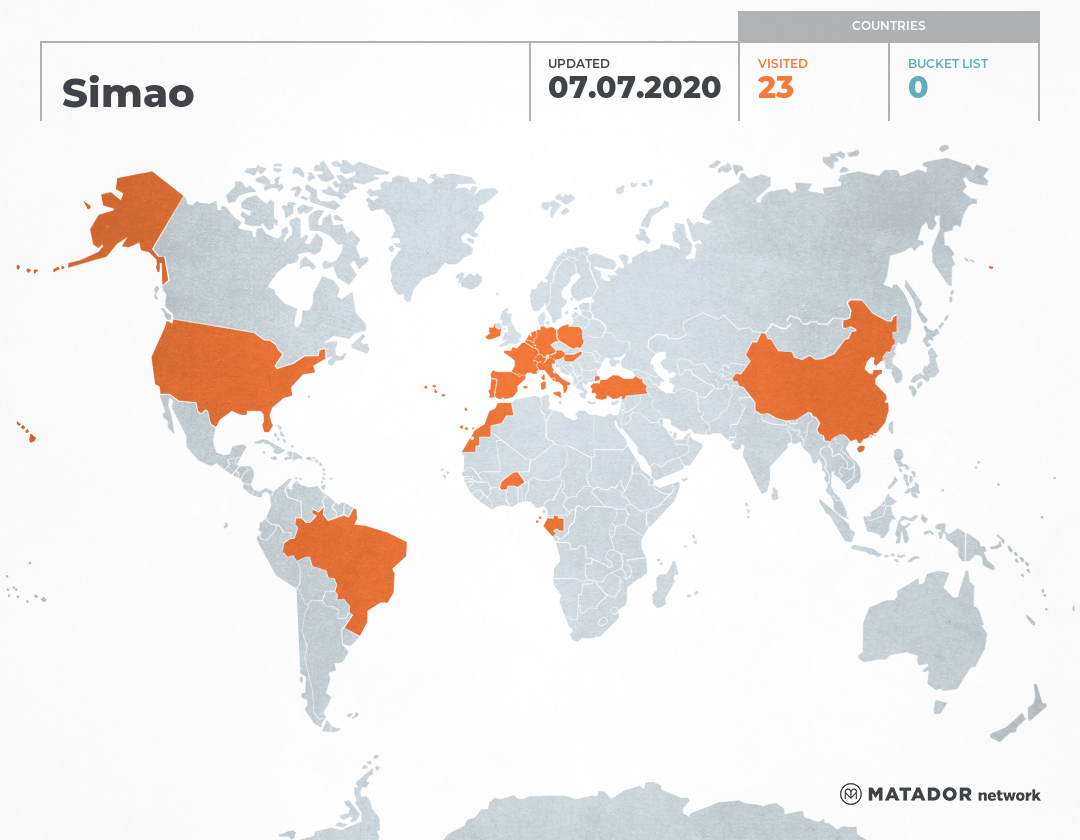 Simao’s Travel Map – Matador Network