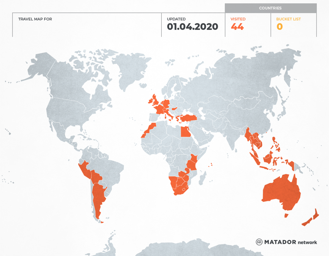 Nicky’s Travel Map – Matador Network
