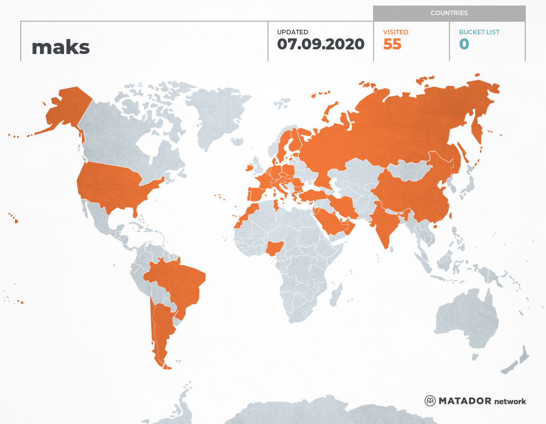 Maks’s Travel Map – Matador Network