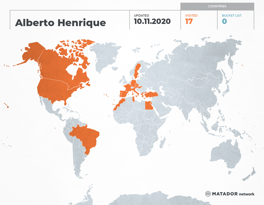 Alberto Henrique’s Travel Map – Matador Network