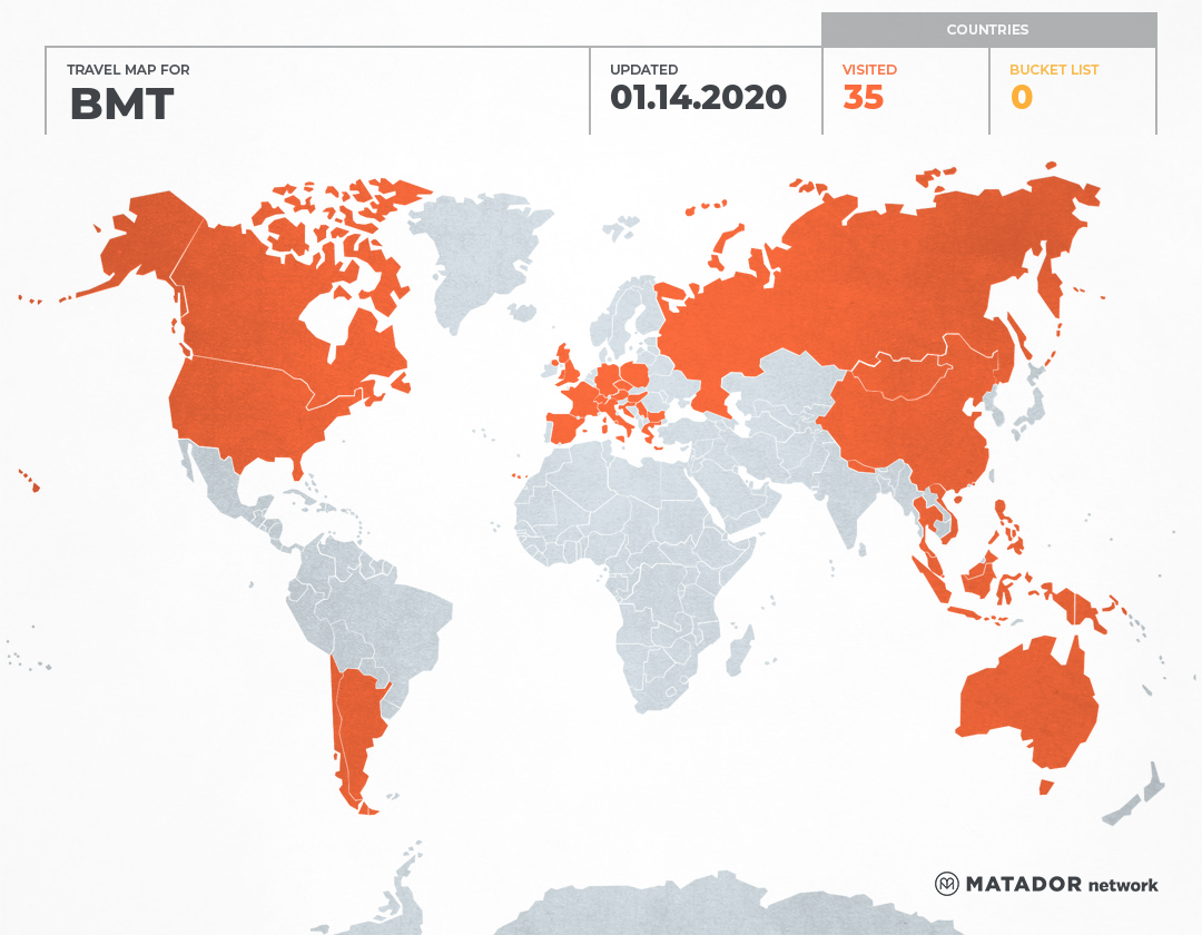 BMT’s Travel Map – Matador Network