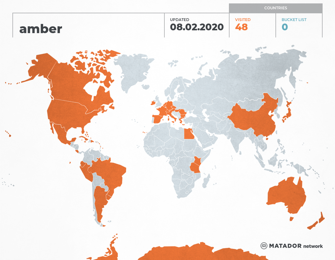Amber’s Travel Map – Matador Network