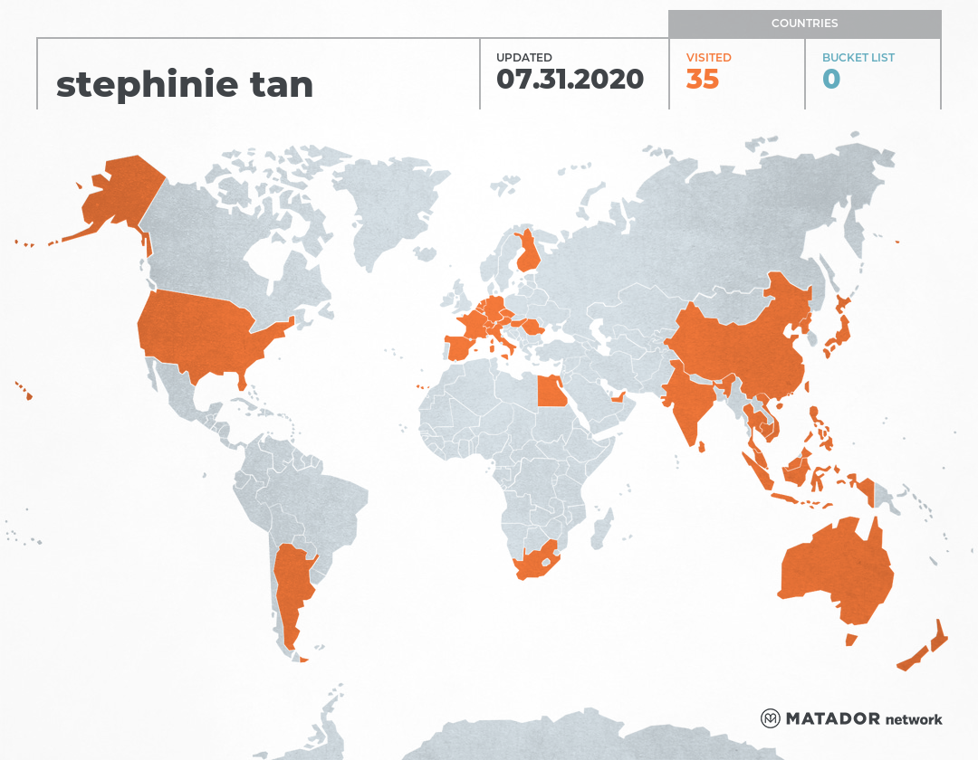 Stephinie Tan’s Travel Map – Matador Network