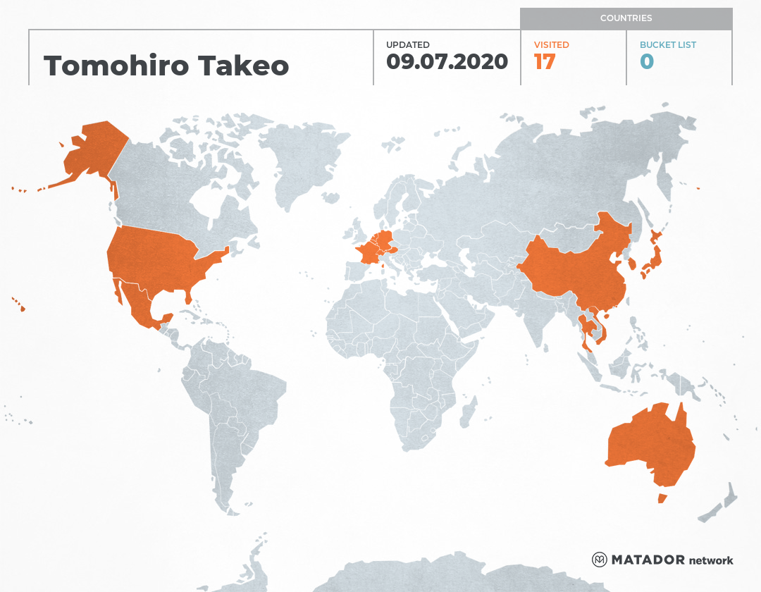 Tomohiro Takeo’s Travel Map – Matador Network