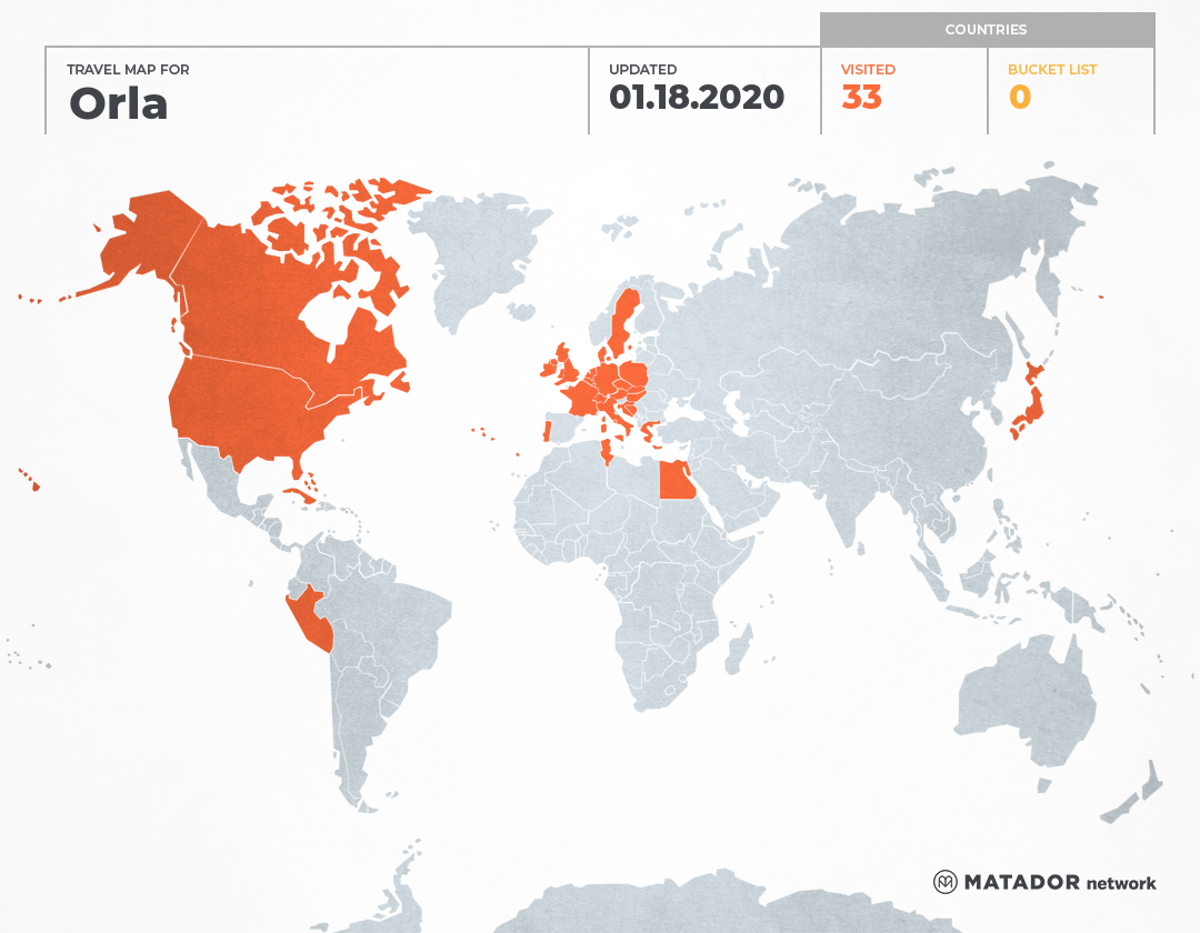 Orla’s Travel Map – Matador Network