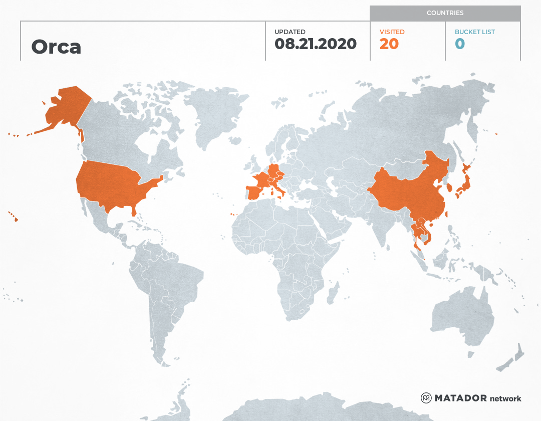 Orca’s Travel Map – Matador Network