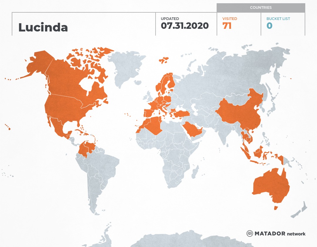 Lucinda’s Travel Map – Matador Network