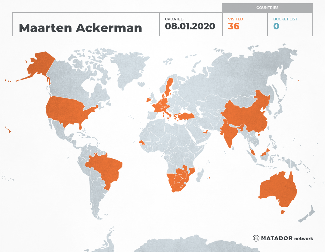 Maarten Ackerman’s Travel Map – Matador Network