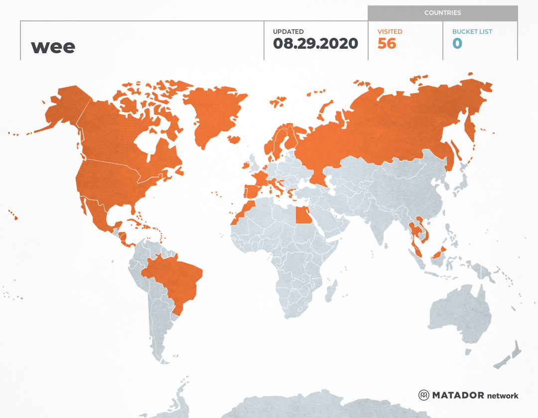 Wee’s Travel Map – Matador Network