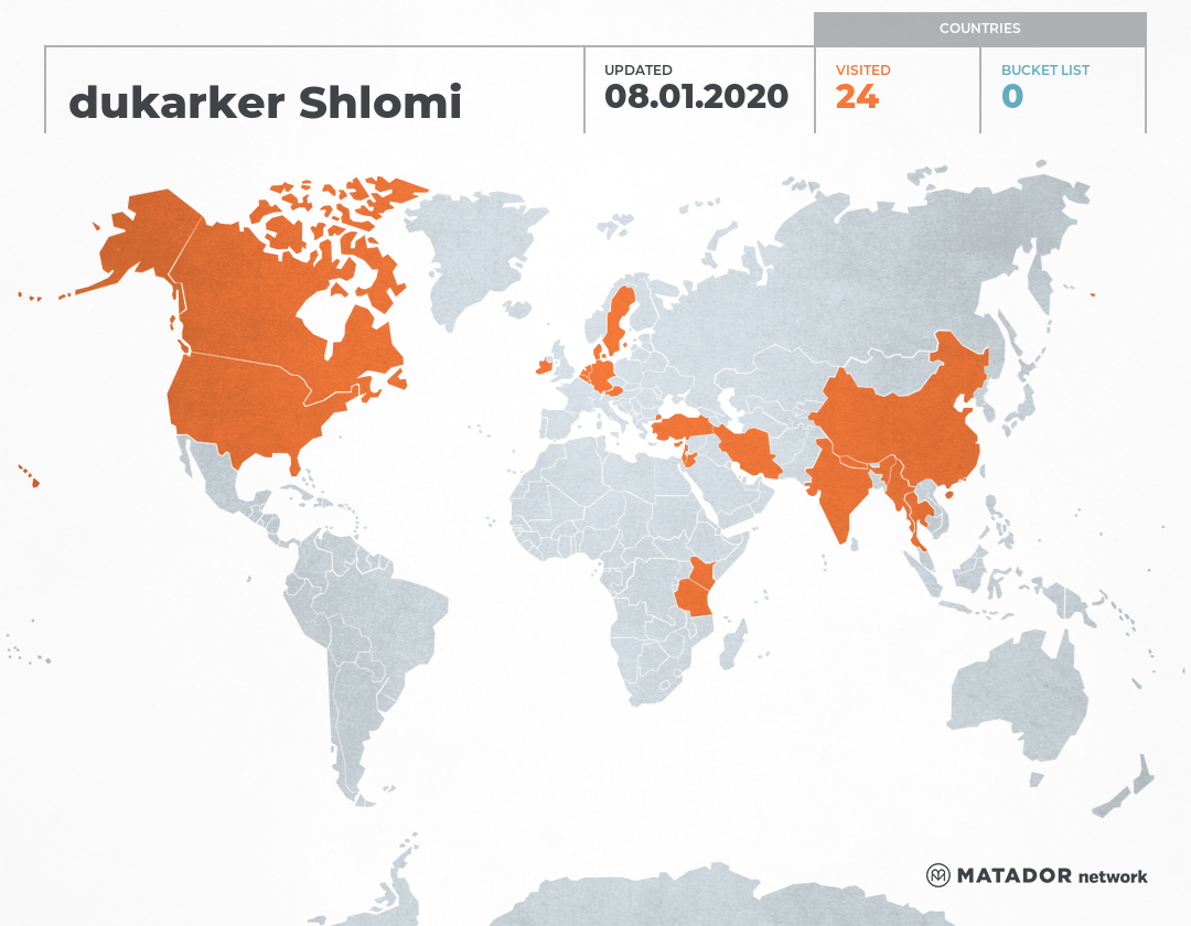 Dukarker Shlomi’s Travel Map – Matador Network