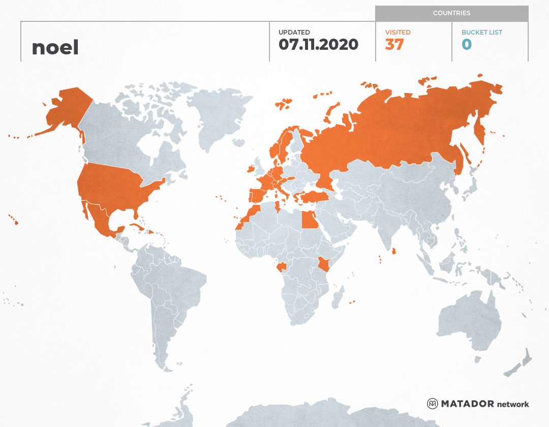 Noel’s Travel Map – Matador Network