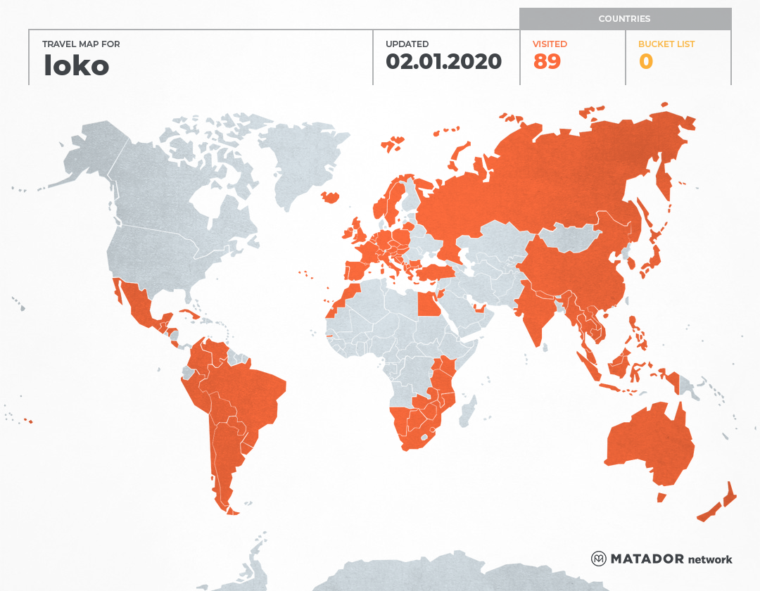 Loko’s Travel Map – Matador Network
